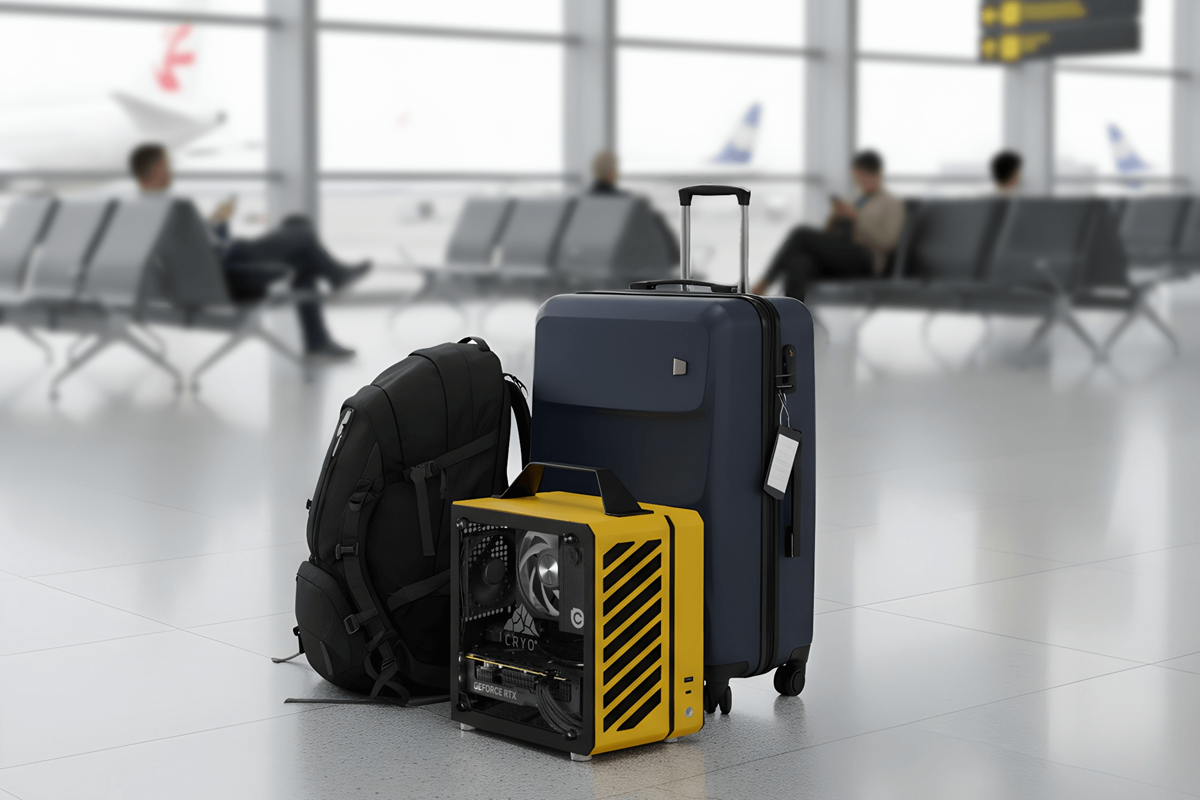 Cryo Core Portable RTX 5060 Yellow Gaming PC - Chillblast