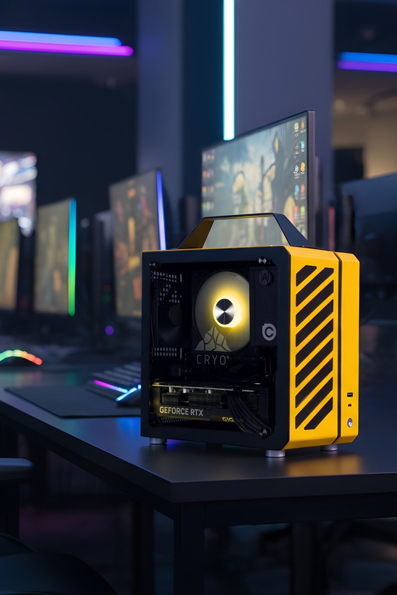 Cryo Core Portable RTX 5060 Yellow Gaming PC - Chillblast