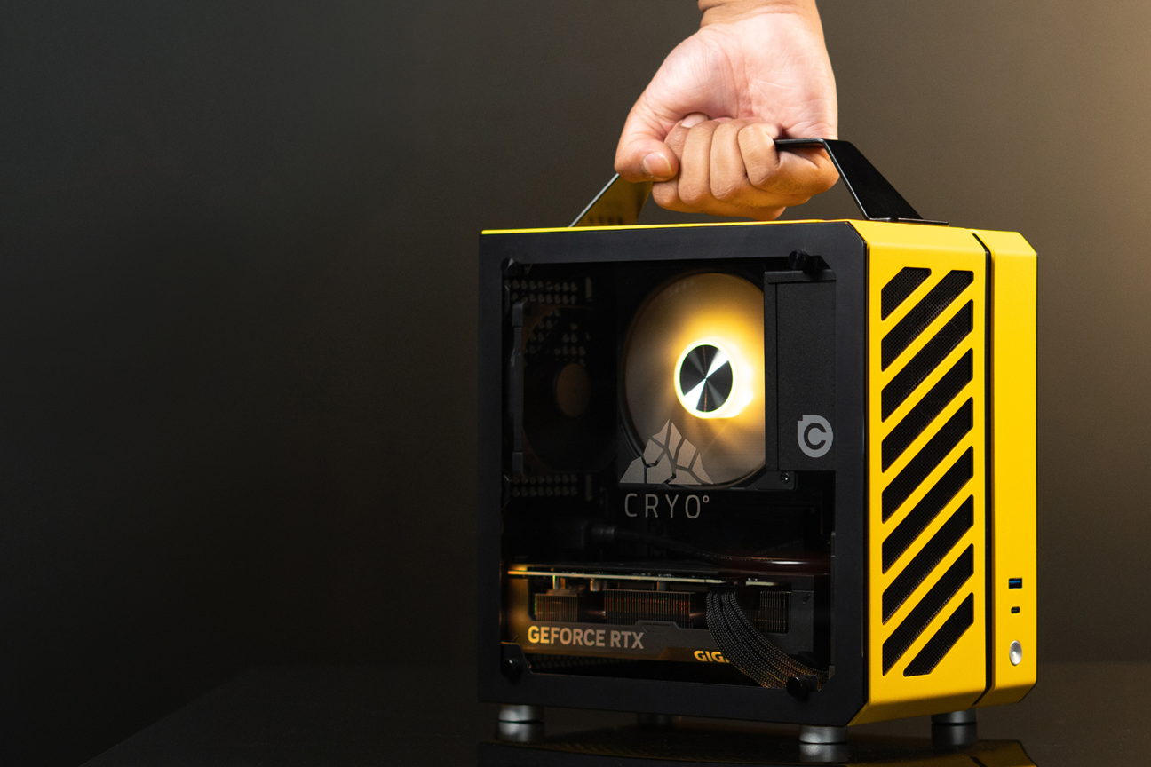 Cryo Core Portable RTX 5060 Yellow Gaming PC - Chillblast