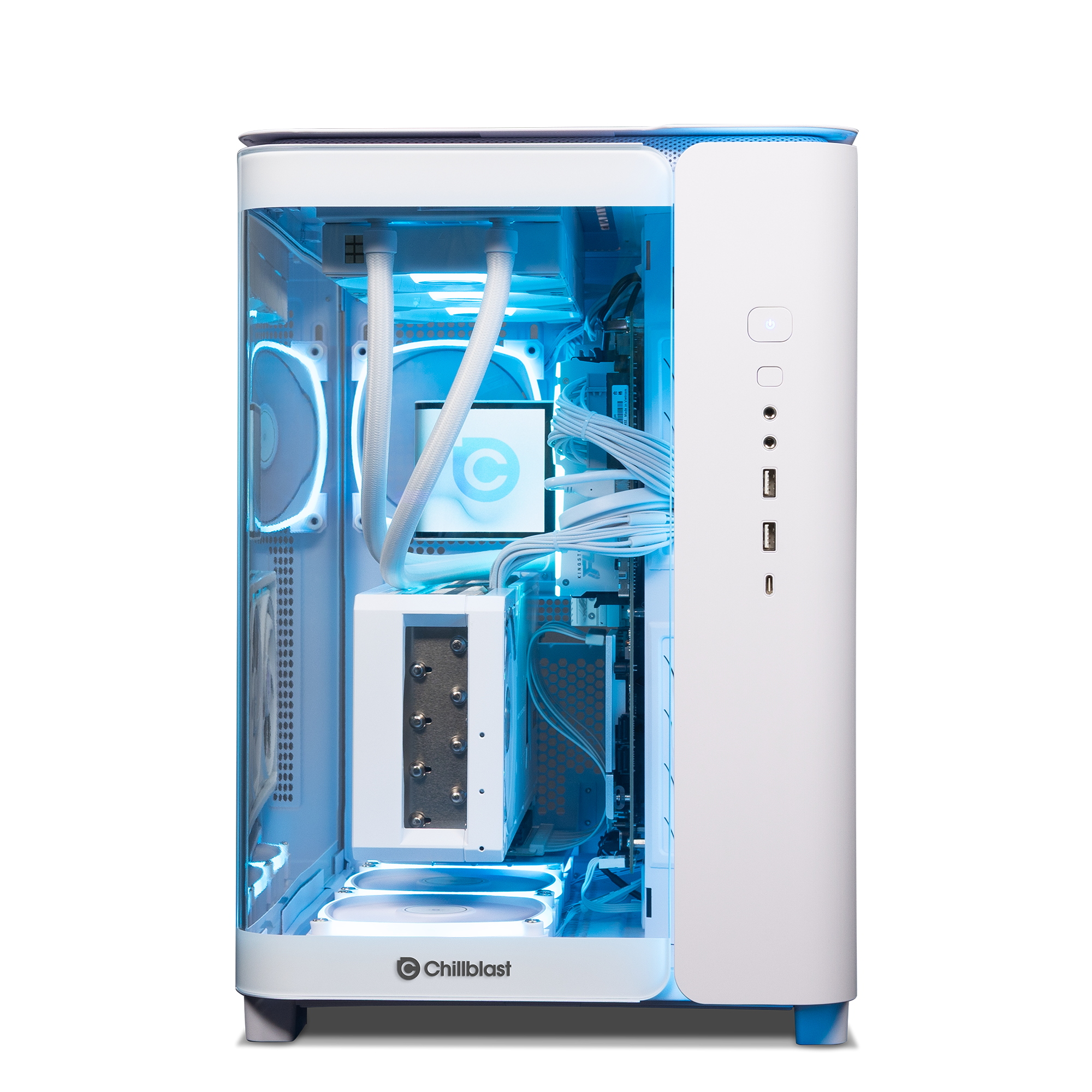 Glacienne Ryzen 7 RTX 5090 White Gaming PC with Cryo Bundle - Chillblast