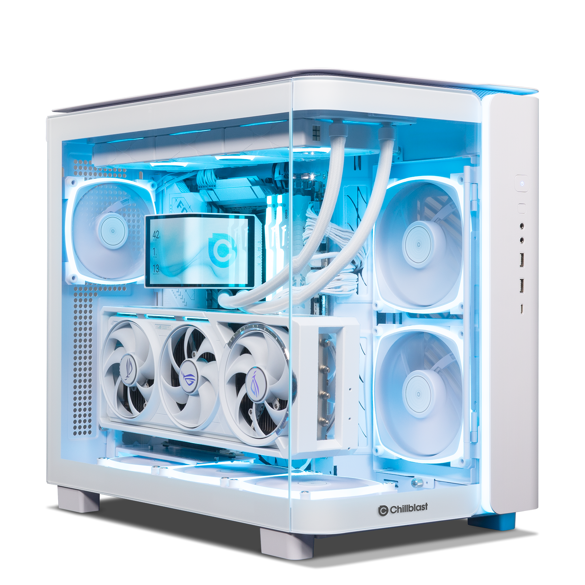 Glacienne Ryzen 7 RTX 5090 White Gaming PC with Cryo Bundle - Chillblast